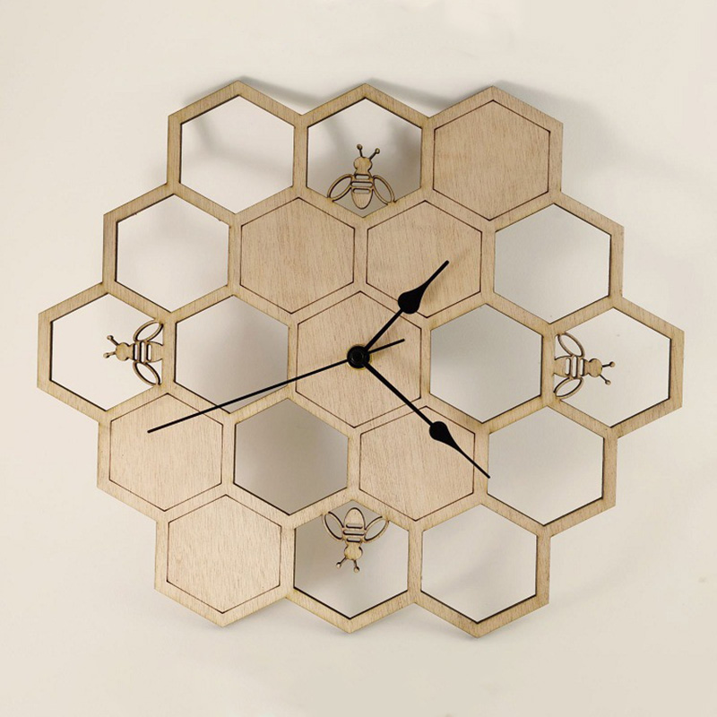 ราคาพิเศษ นาฬิกาติดผนังรวงผึ้ง Beehive Clock Home Studio