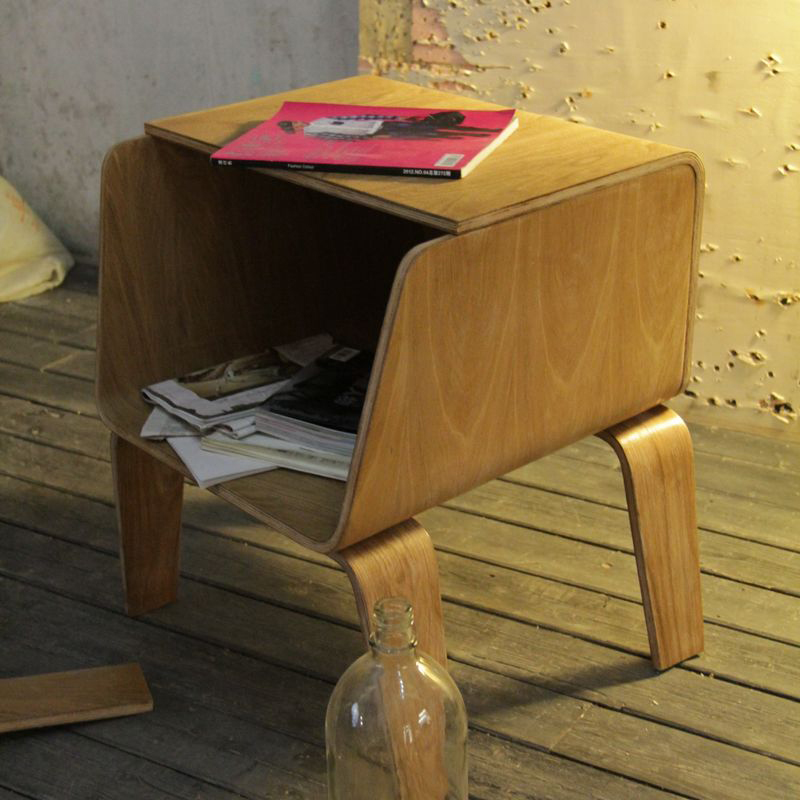 โต๊ะข้างเตียง ข้างโซฟา - Wooden Box Side Table - HomeStudio