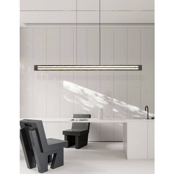 โคมไฟแต่งบ้านติดเพดาน - Long Black Ceiling Lamp IX - HomeStudio